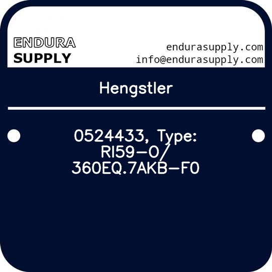 Hengstler 0524433, Type: RI59-O/ 360EQ.7AKB-F0 - Endura Supply