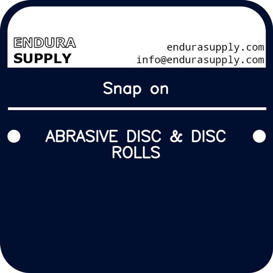 Snap on ABRASIVE DISC & DISC ROLLS - Endura Supply