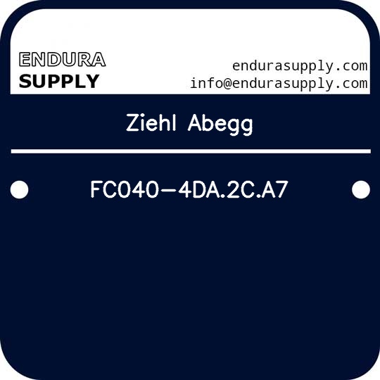 Ziehl Abegg FC040-4DA.2C.A7 - Endura Supply